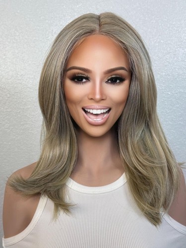 Ash Blonde Light Platinum Balayage Mix Low Maintenance Human Hair Blend ...