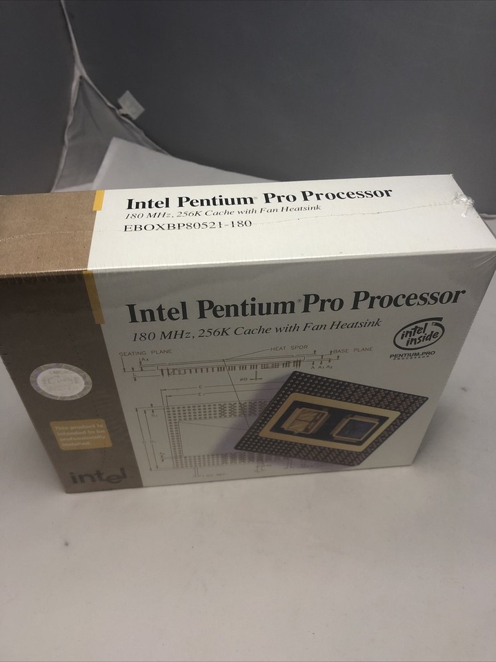 NEW Vintage Intel Pentium Pro Processor 180MHz CPU Sealed Retail Boxed ...
