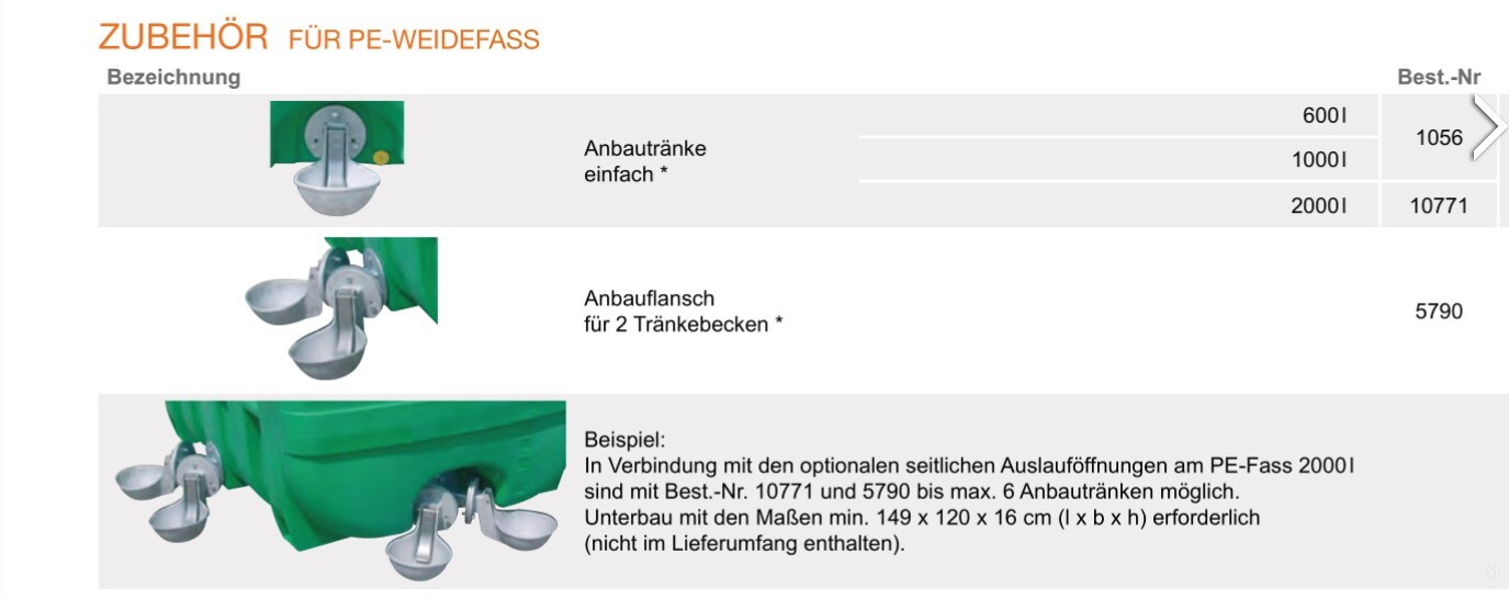 CEMO Weidefass PE Lagertank Wassertank Wasserspeicher 600-3000L ...