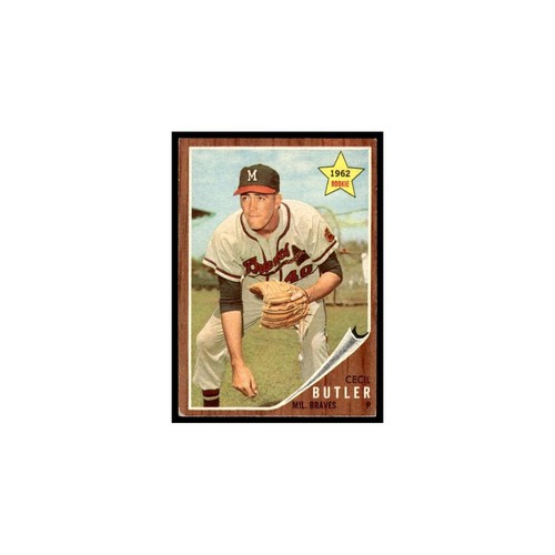 Cecil Butler Rookie 1962 Topps #239 Milwaukee Braves Baseball Card VG ...