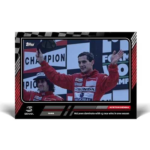 Topps - The Story of Ayrton Senna - Card 25 - McLaren dominate with 15 ...