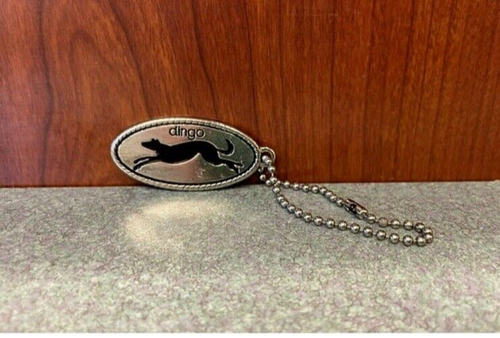 Vintage Dingo 1.75" Metal Keychain Key Fob Oval Wild Dog Australia ...