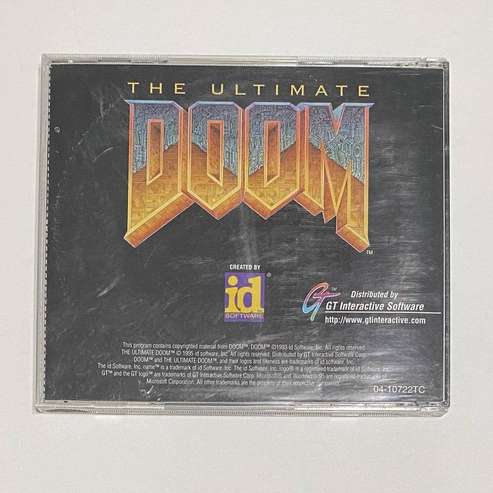 The Ultimate Doom For Windows 95 Vintage 1995 CD-ROM PC Computer Game ...