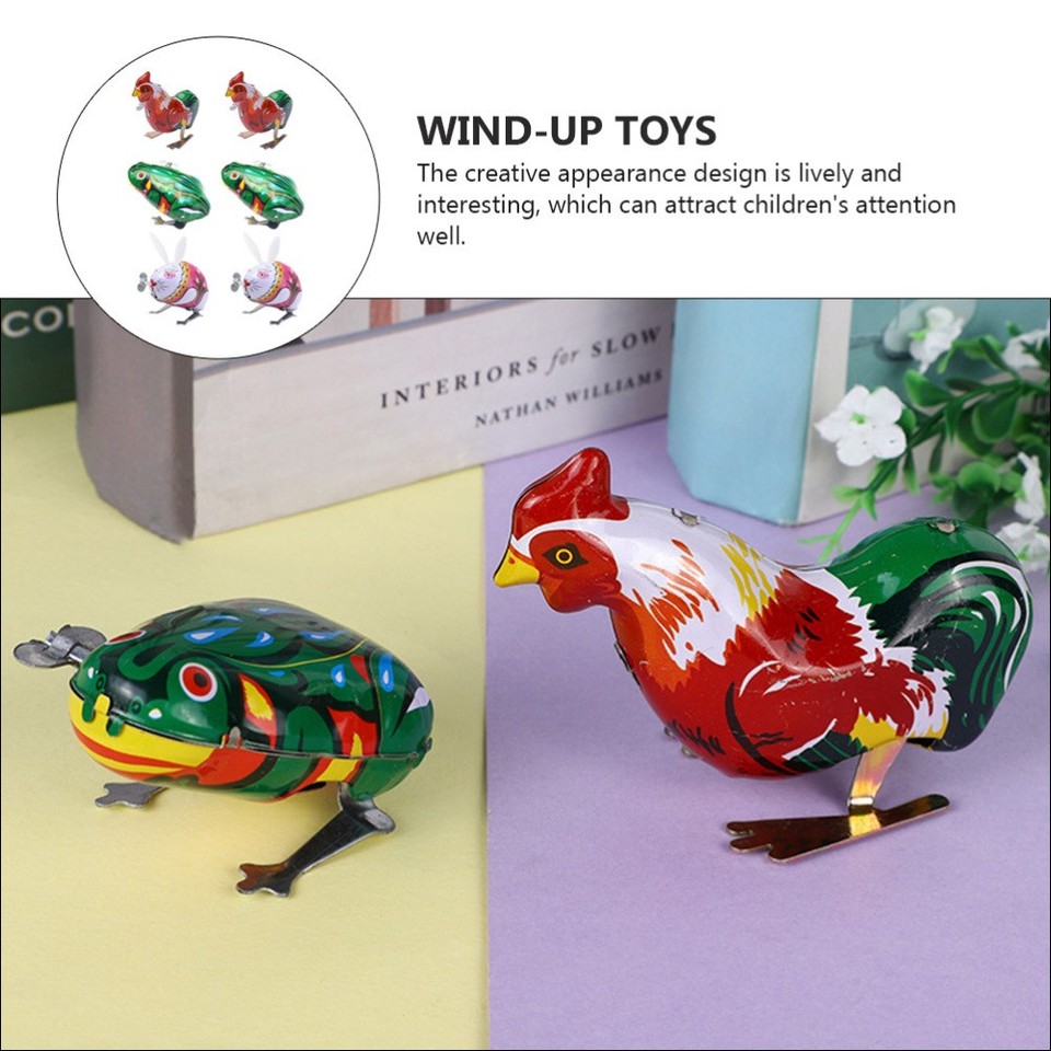 6 Pcs Wind up Toy Set Key Spring Animals Toys Wind-up Walking Windup | eBay