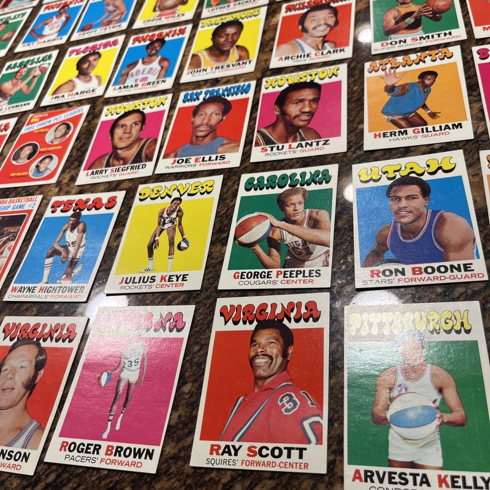 1970-71 Topps Basketball 92 Card Lot Emmit Bryant, John Johnson, Van ...