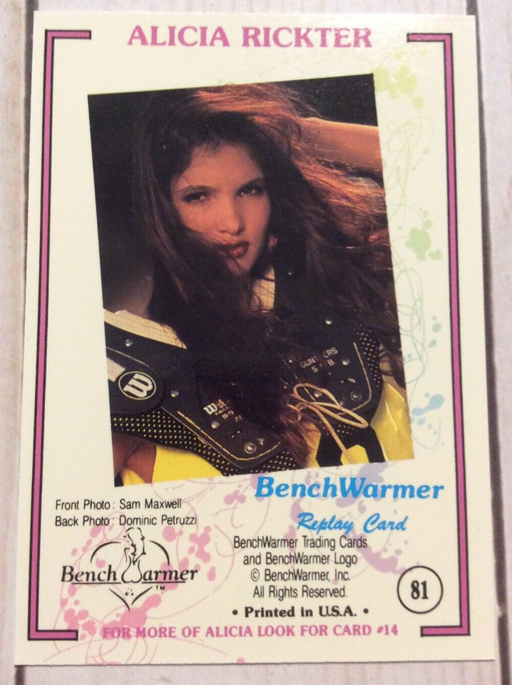 1992 Benchwarmer Series One First Edition Card # 81 Alicia Rickter | eBay