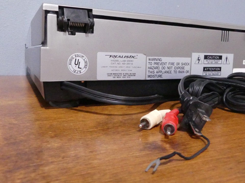 Realistic LAB-2200 Model Linear Tracking Direct Drive Turntable Audio ...