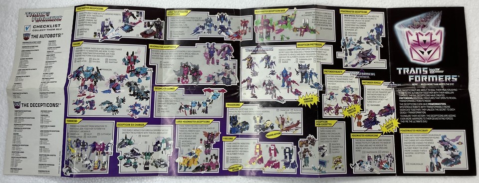 Transformers G1 Action Figures Checklist Booklet (Hasbro, 1988) | eBay