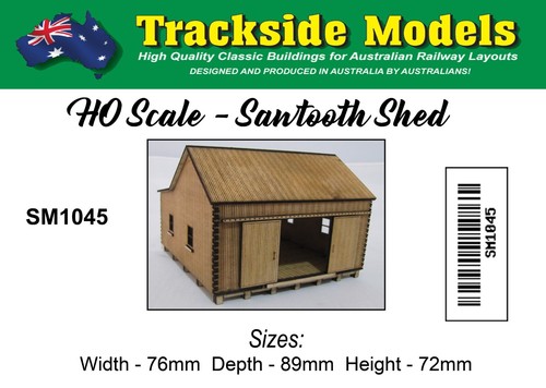 Trackside Models - HO Scale - Laser Cut "The Sawtooth Shed" - SM1045 ...