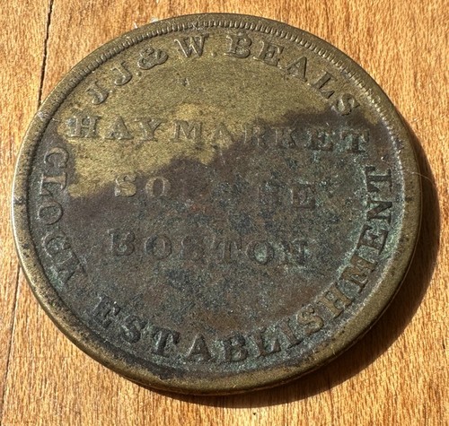 Rare Token J. J. Beals & Co Clock Establishment Haymarket Square Boston ...