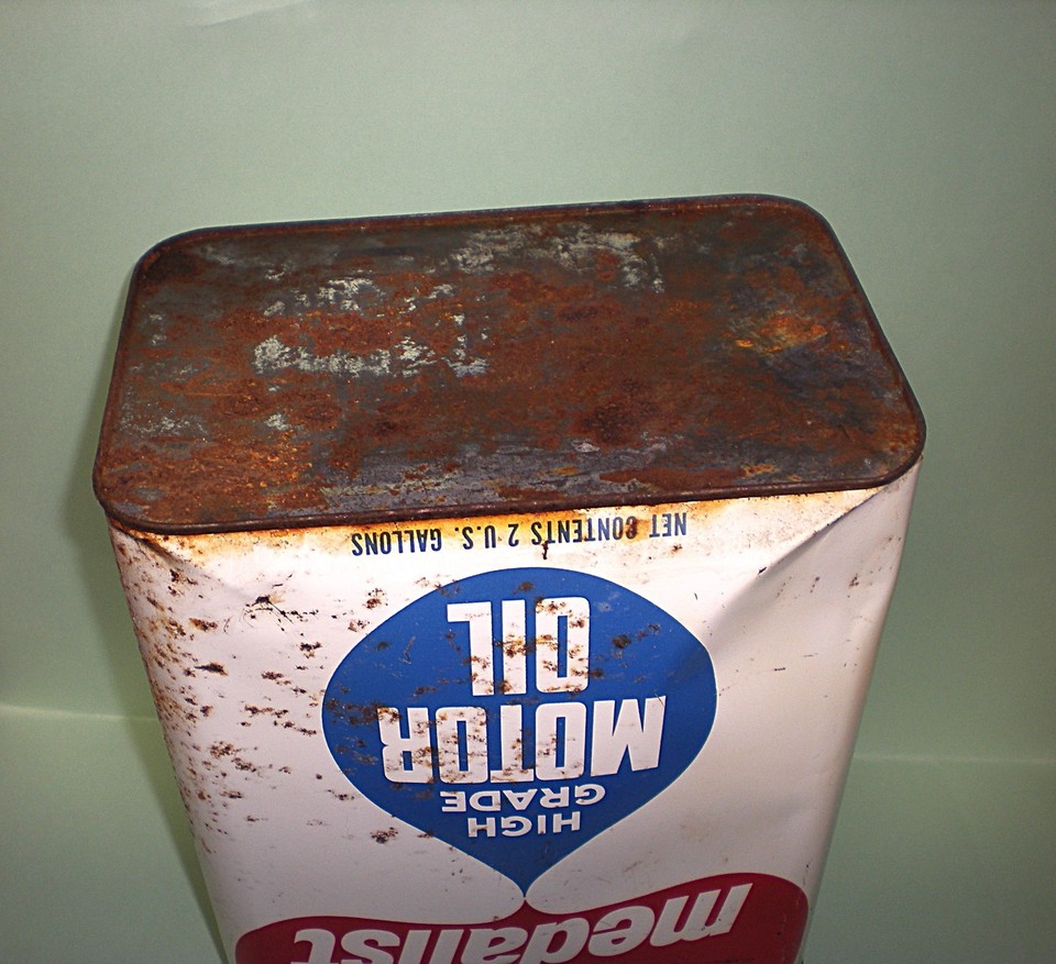 Vintage Two Gallon Medalist High Grade Motor Oil Advertising Tin Can | eBay