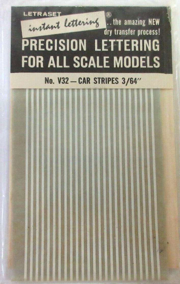 Letraset Dry Transfers #V32 Car Stripes, 3/64", WHITE | eBay