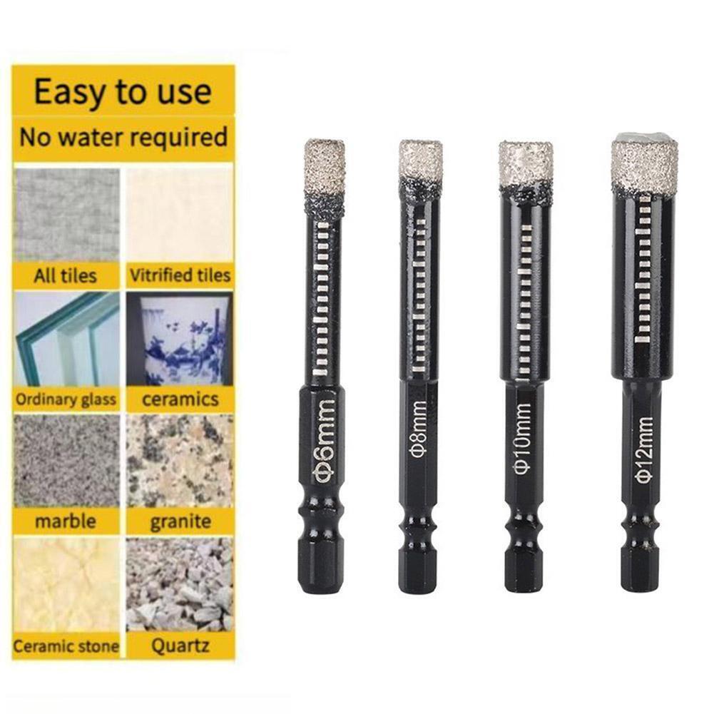 6-12mm Hexagonal Shank Brazed Dry Ceramic Tile Drill I4 Marble Bit ...