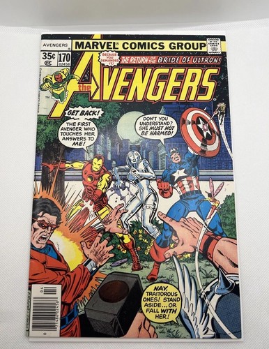1978 Marvel Comics The Avengers #170 Guardians of The Galaxy Appearance ...
