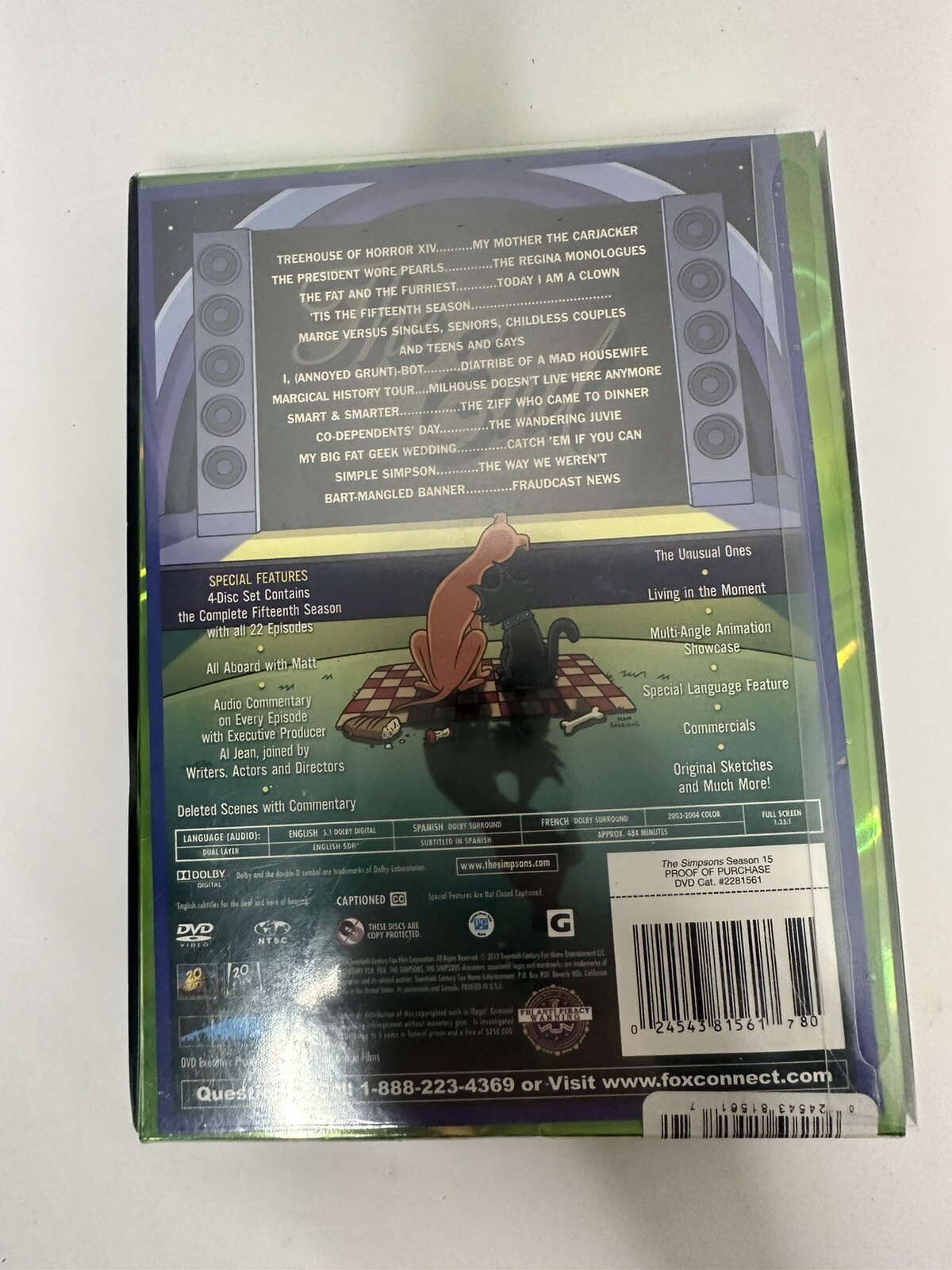 The Simpsons: Season 15 (DVD, 2012, 4-Disc Set, With Molded Head) for ...