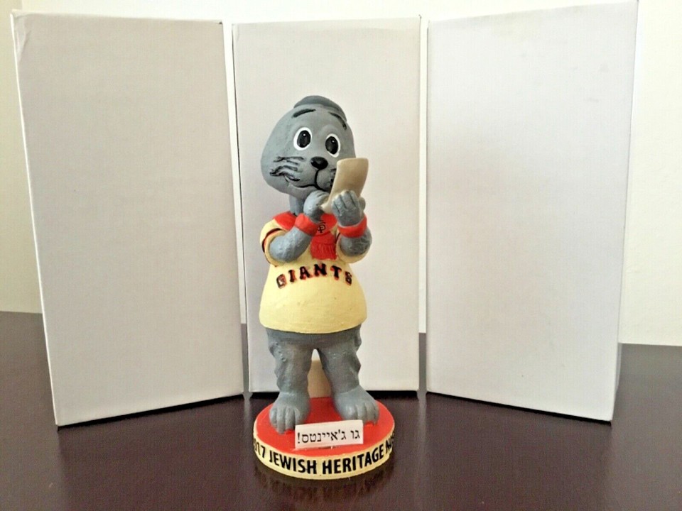 SF GIANTS MLB MASCOT LOU SEAL JEWISH HERITAGE BOBBLEHEAD SGA 2017 NEW ...