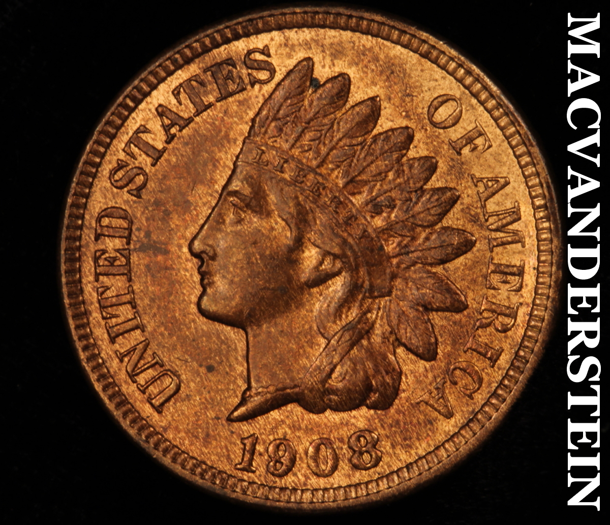 1908 Indian Head Cent - Scarce Uncirculated Lustrous No Reserve #Y3454 ...