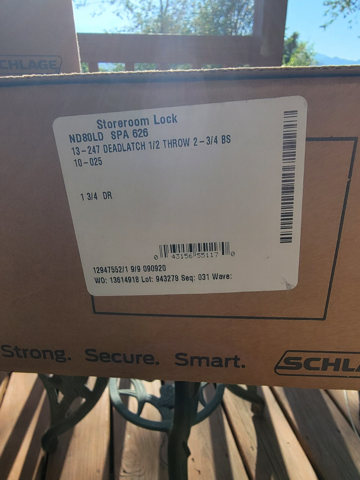 Schlage ND80LD SPA 626 Grade 1 Storeroom Lock Spa Handles Satin Chrome ...