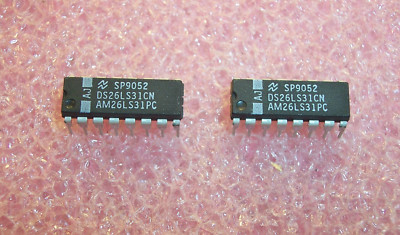 QTY (25) DS26LS31CN / AM26LS31PC NSC 16 PIN DIP QUAD LINE DRIVER NOS 1 ...