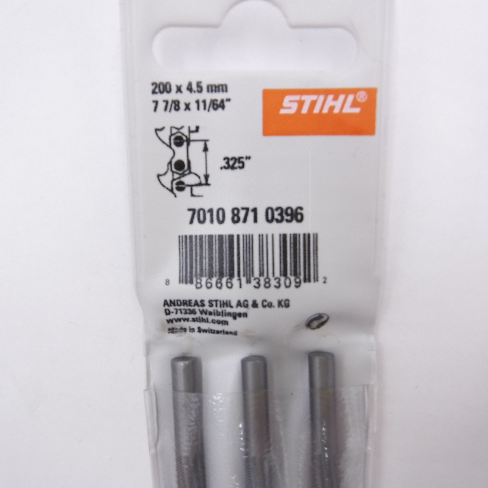 3 Pack Genuine STIHL Chainsaw Files Fits .325 Chains 7 7/8 X 11/64 ...