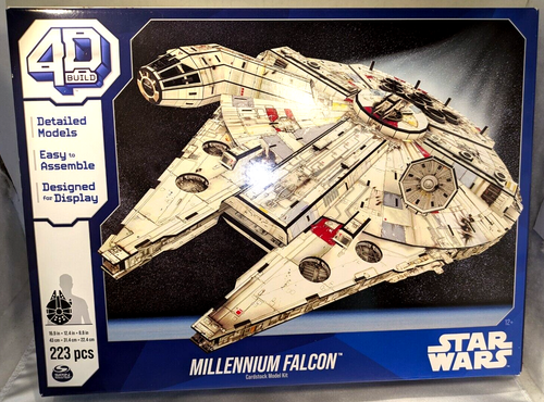 Spinmaster 4D Build Star Wars Millennium Falcon Cardstock Model Kit ...