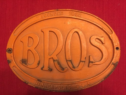 BROS Cast Iron Machinery Plaque | eBay