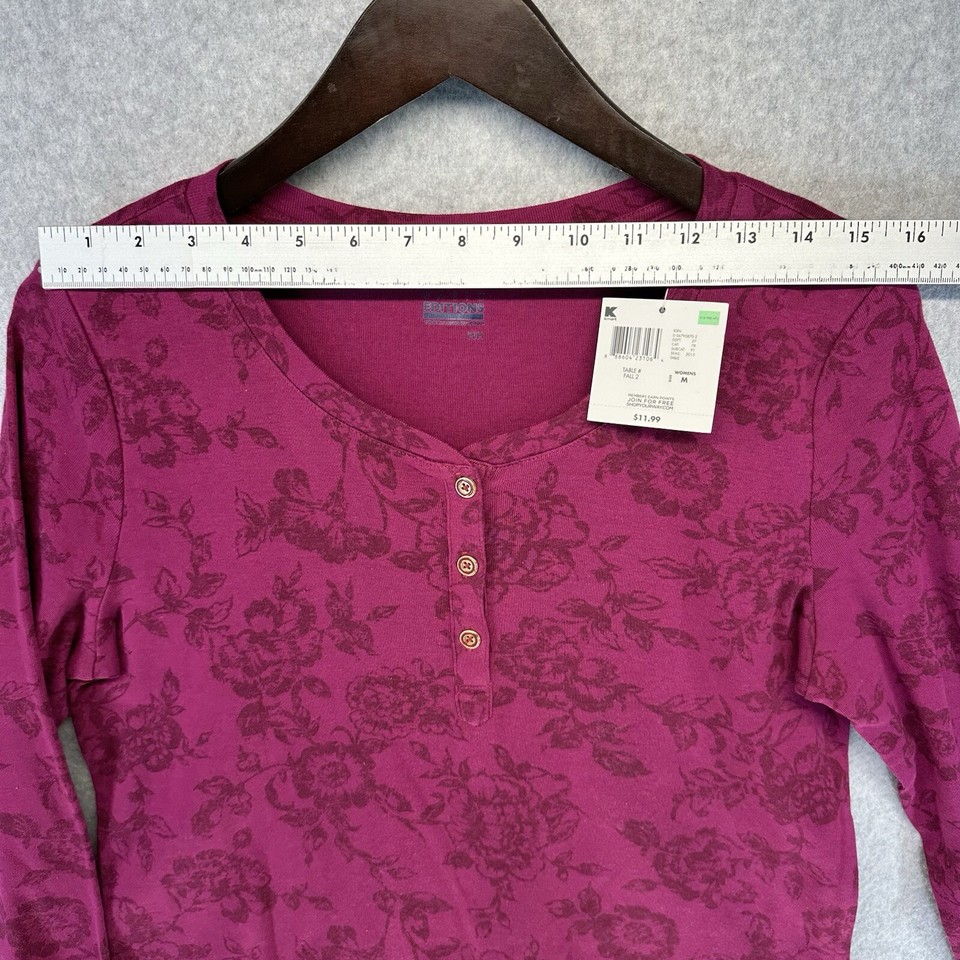 Basic Editions K-Mart Womens Lightweight Top Size Medium Purple New ...