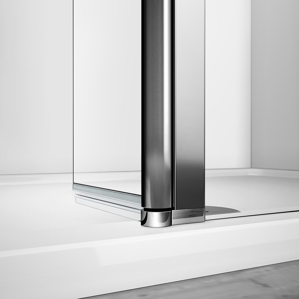 Walk In Wet Room Shower Enclosure Screen Flipper 8mm NANO Glass Tray ...