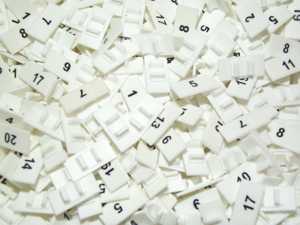 WEIDMULLER TERMINAL BLOCK MARKER Tags Fits WDU4 (Approx. 1000 Tags) 1 ...