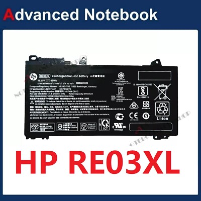 Original RE03XL Battery For HP ProBook 430 440 445 450 G6 430 450 G7 ...