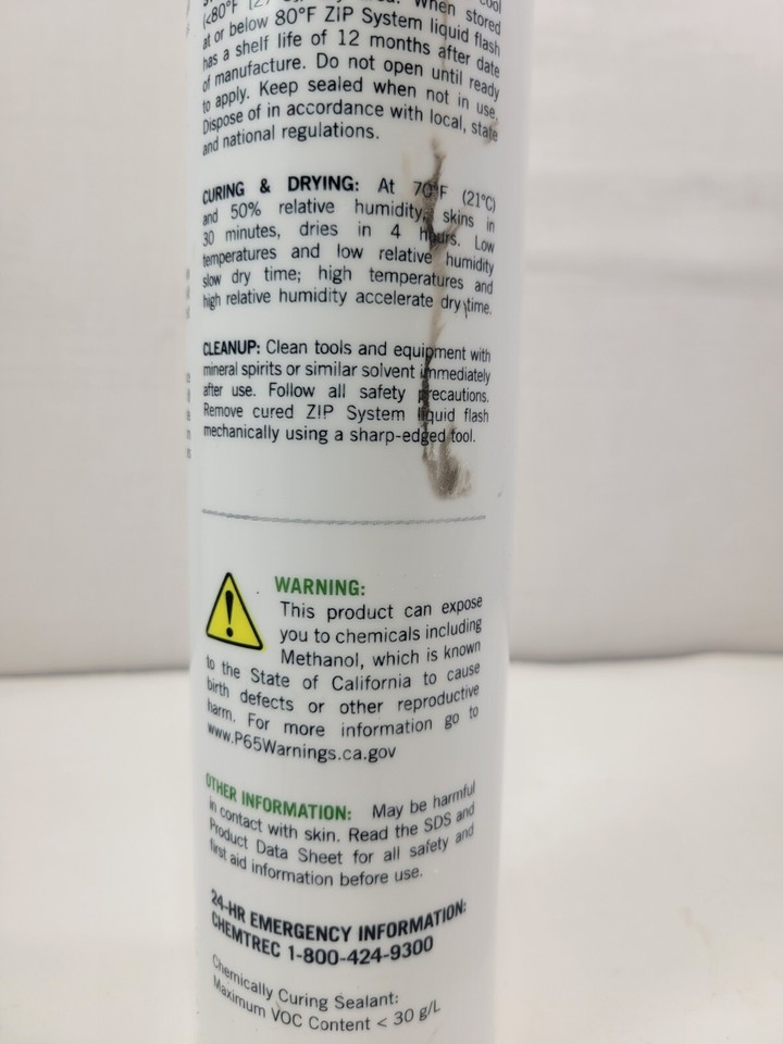 ZIP System Liquid Flash - 29 oz. Cartridge - Weather Resistant Flashing ...