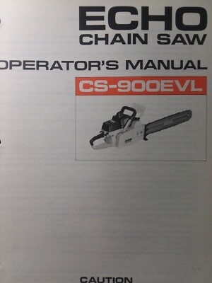 ECHO Kioritz CS-900EVL Gasoline 2-Cycle Chain Saw Owner & Parts Manual ...