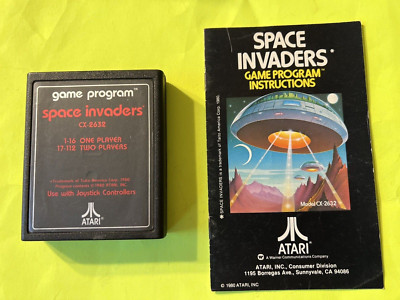 Space Invaders - Atari 2600 with manual - Cleaned and Tested Works ...