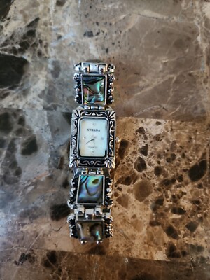 Strada Watch silver-plated Rectangular abalone shell | eBay