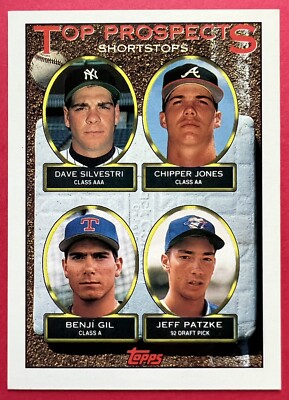 1993 Topps #529 Shortstop Prospects Chipper Jones Atlanta Braves ⚾️ NM ...