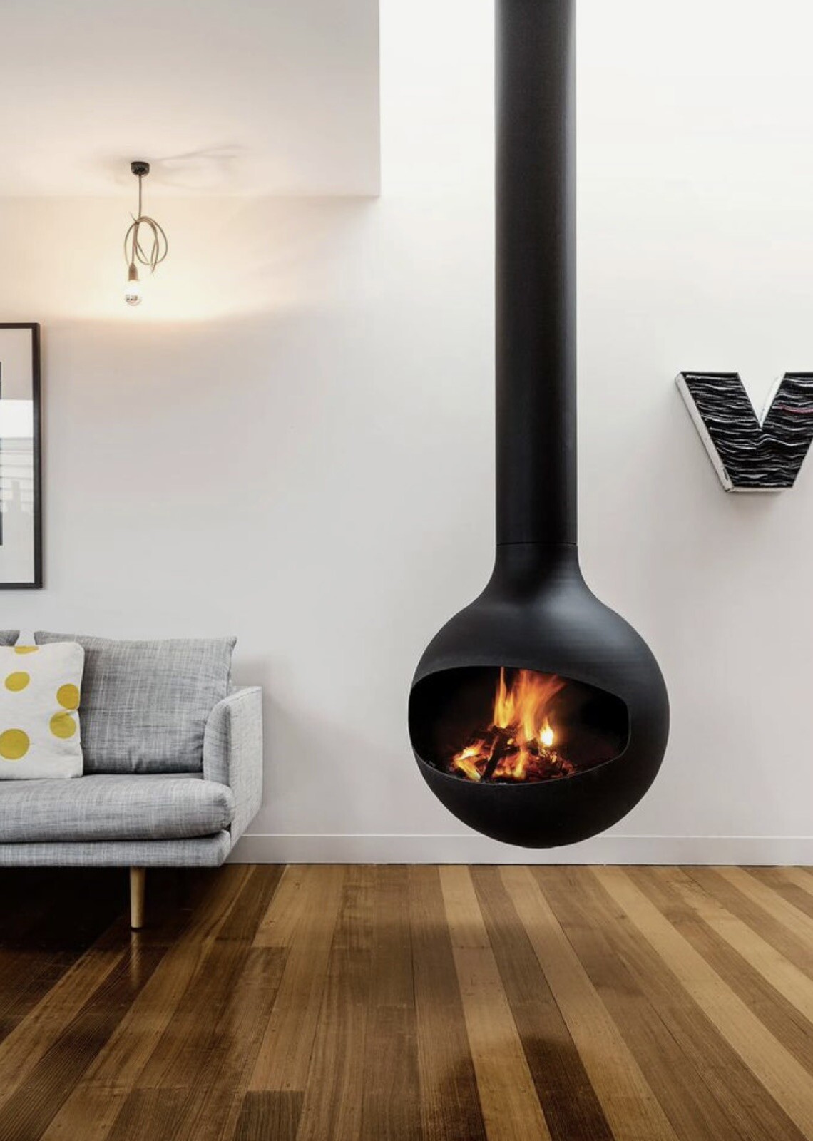 Biota Orb Suspended Fireplace Heater | eBay