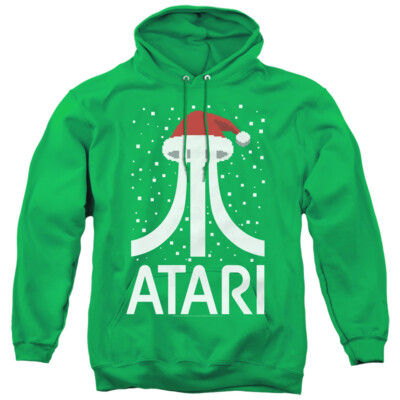 ATARI PIXEL SANTA HAT Licensed Adult Hooded Sweatshirt Hoodie SM-3XL | eBay