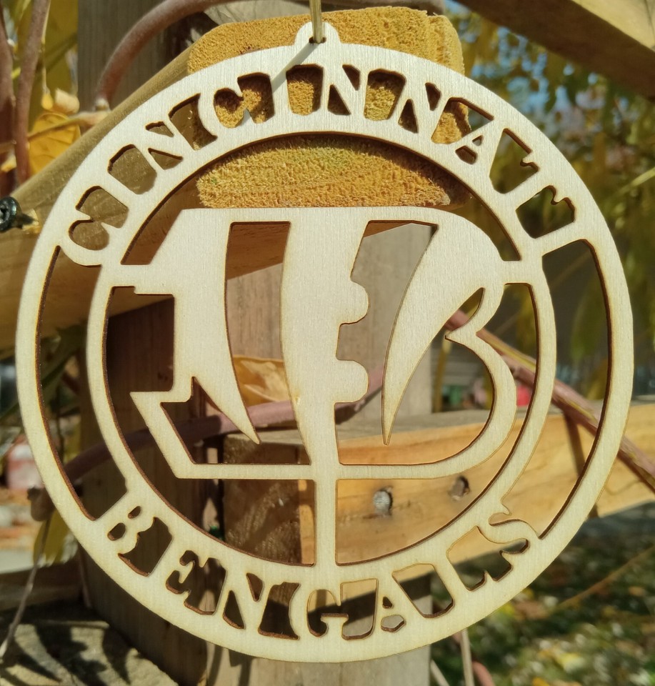 Cincinnati Bengals Laser Cut Wood Window/Wall Decor 4"or6"x2mm Paint ...