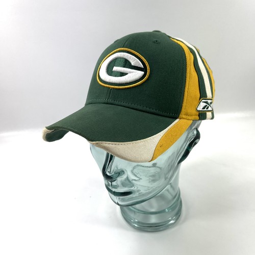 NFL Reebok Green Bay Packers Vintage Green Baseball Hat Cap Men's Size ...