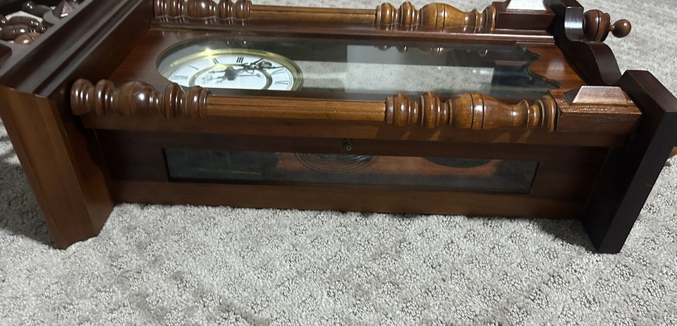 Vintage Regulator Wall Clock Western Prop Walnut Wood R & A Pendulum | eBay