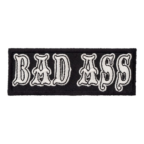 Bad Ass Black & White Patch, Biker Sayings Patches | eBay