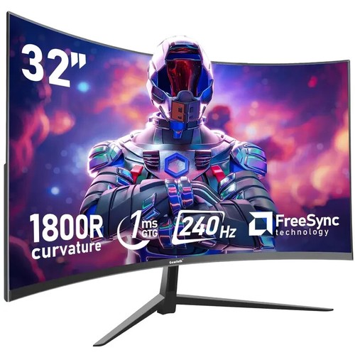 Gawfolk Curved 32 Inch Gaming Monitor 165Hz PC Screen Full HD 2K | eBay
