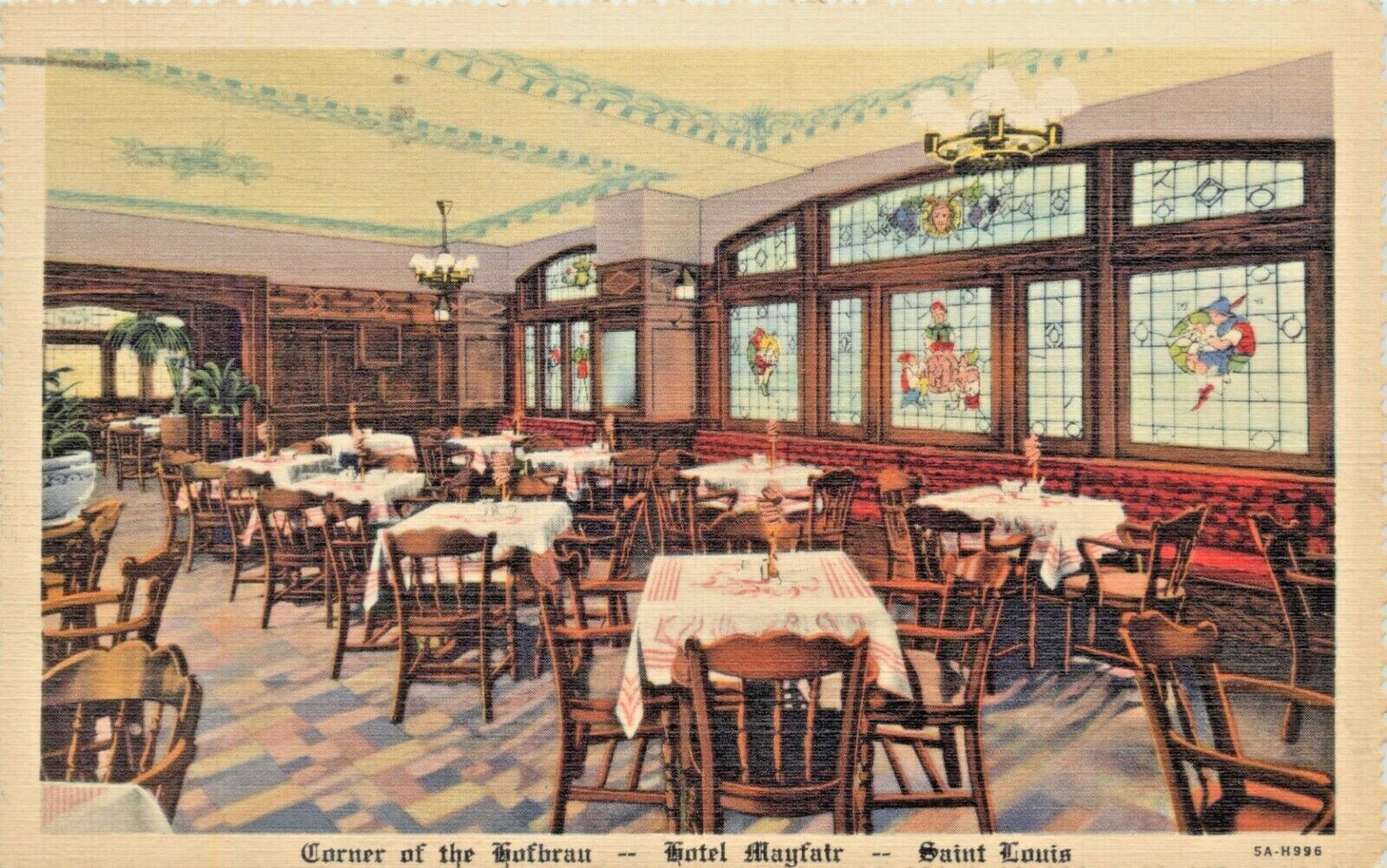 A View Of A Corner Of The Hofbrau, Hotel Mayfair, St Louis, Missouri MO ...