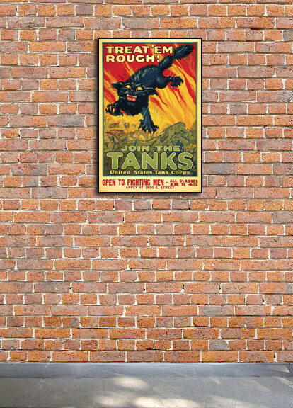1917 Treat Em Rough! Join the Tanks! WWI US Tank Corp Poster - 24x36 | eBay