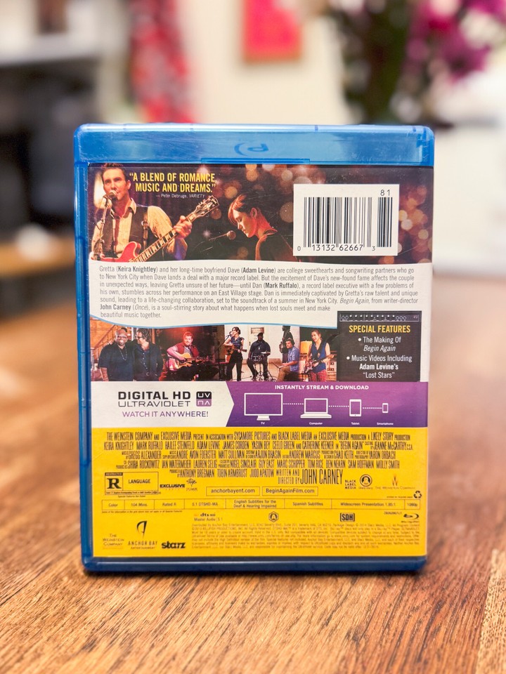 Begin Again (Blu-ray, 2013) Used 13132617770 | eBay