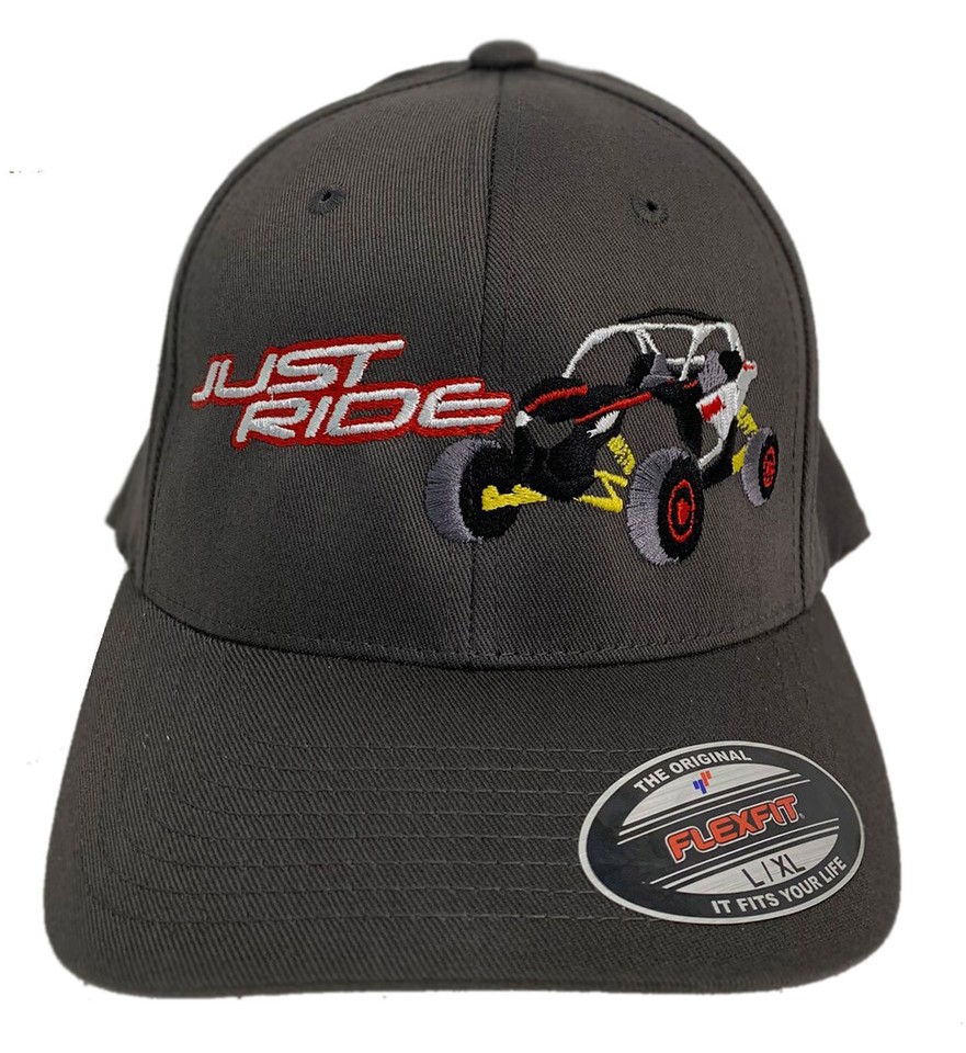JUST RIDE UTV SIDE BY SIDE HAT FLEXFIT FITTED CAP X3 TURBO | eBay