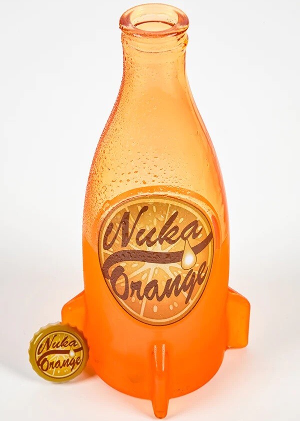 Fallout Nuka Cola Orange Glass Rocket Bottle & 10 Caps IN STOCK NEW | eBay