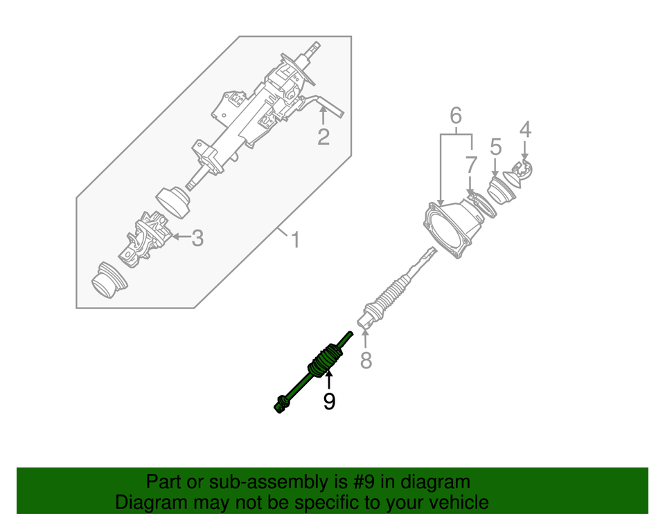Nissan Titan Armada Lower Steering Column Intermediate Shaft Joint ...