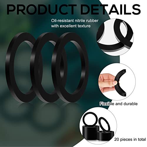 20 Pack 3 Inch Camlock Fitting Gasket Cam Lock Hose Seal Cam Groove ...