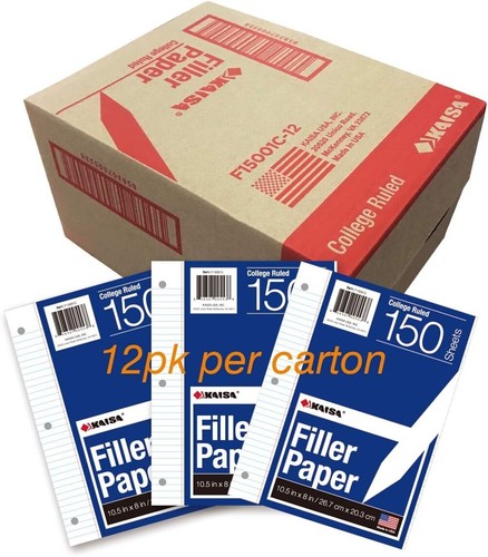 Smooth Writing 8x10.5 Loose Leaf College Ruled Paper - 150 Sheets per ...